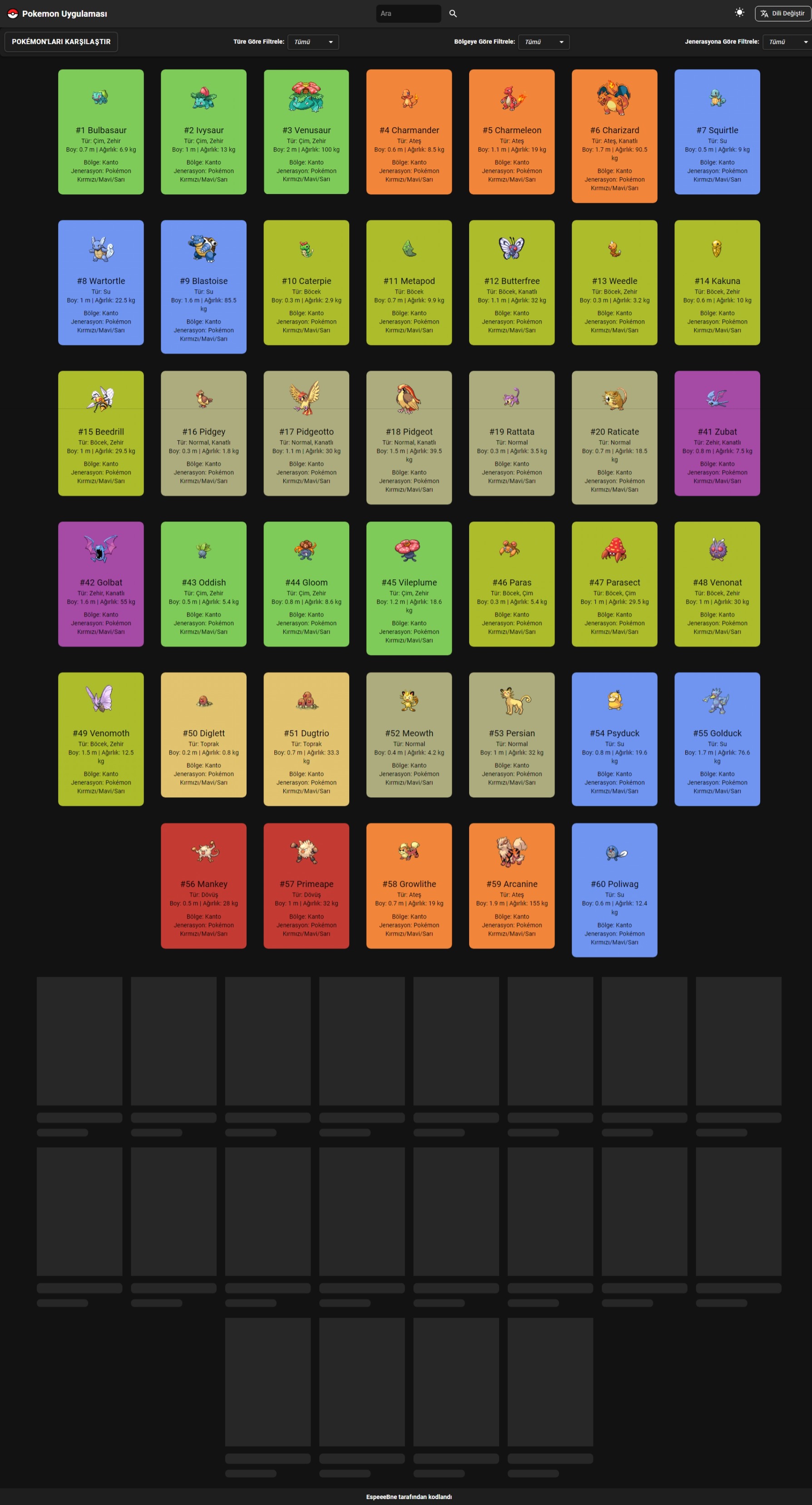 React Ve Dotnet Ile Full Stack Pokedex